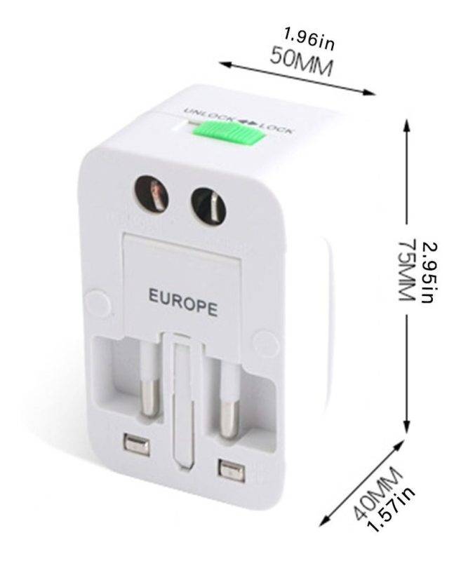 Adaptador Enchufe Universal Viajero Internacional Corriente – Importadora