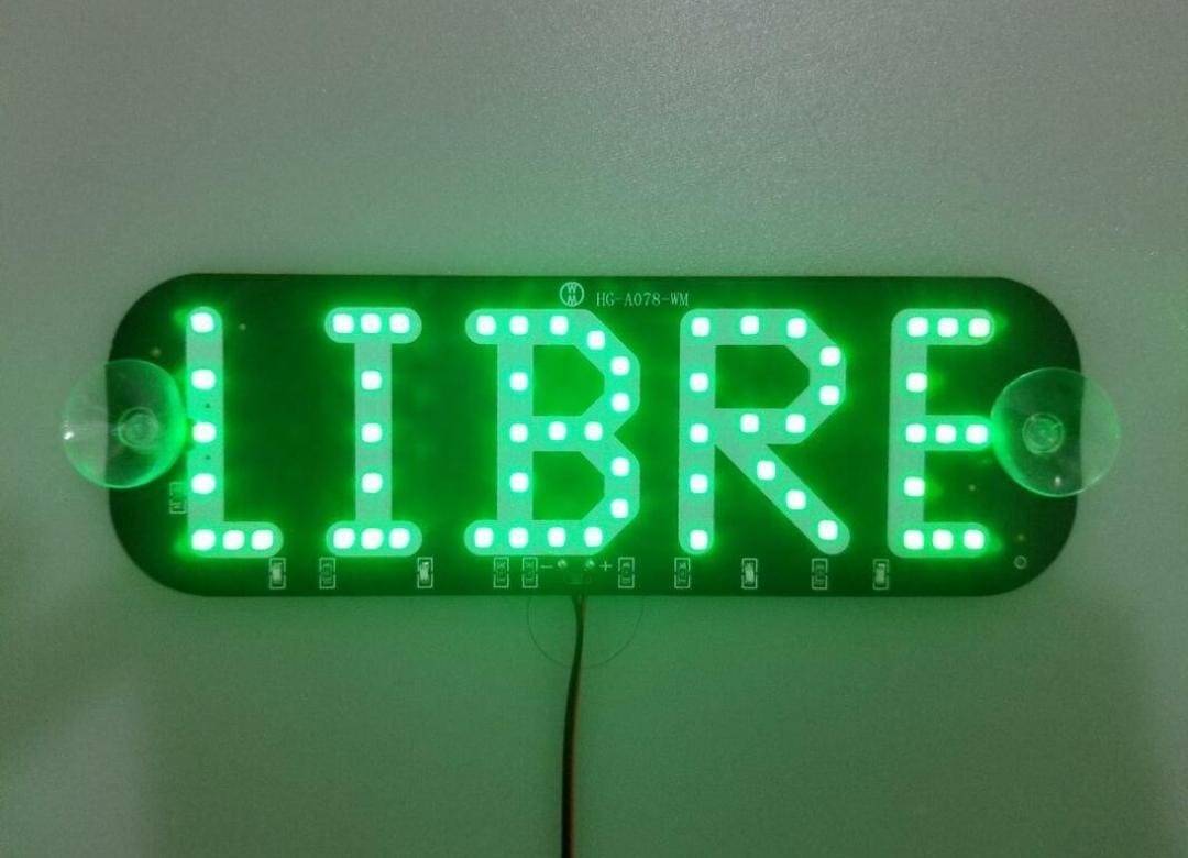 Letrero Luminoso 58 Led Para Auto Taxi Libre 12v – Importadora