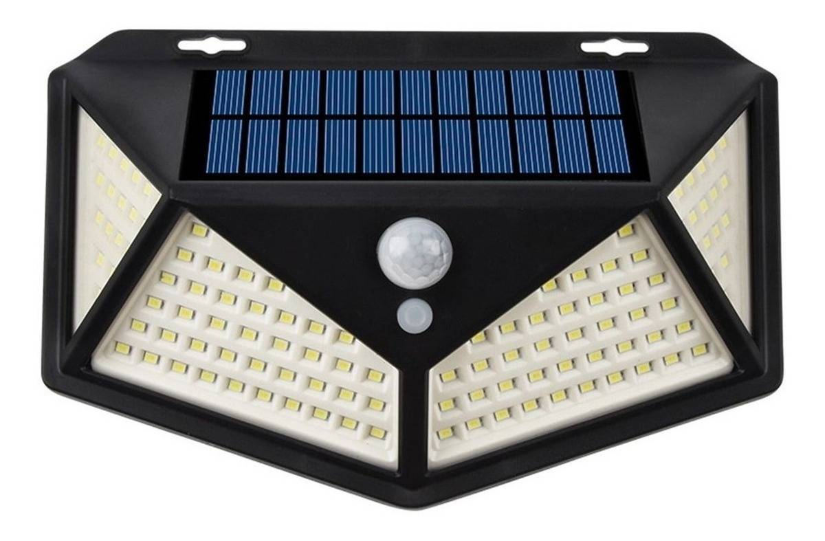 Pack 5 Foco Solar 100 Led Exterior Con Sensor De Movimiento – Importadora
