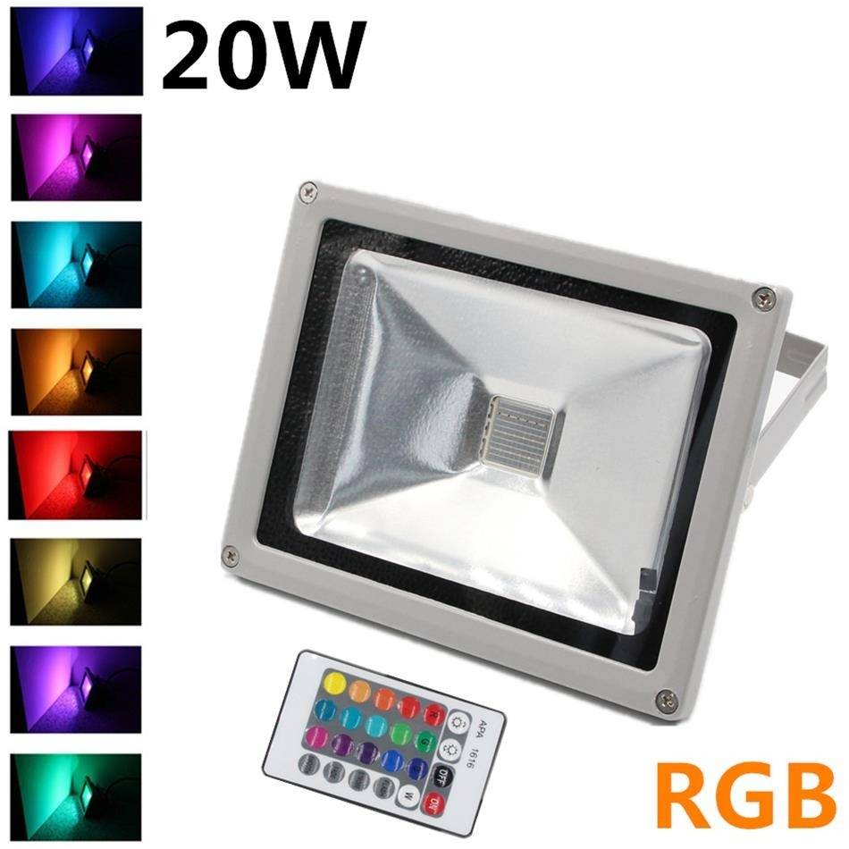 Pack X6 Foco Led 20w Rgb Con Control Remoto Proyector Color – Importadora
