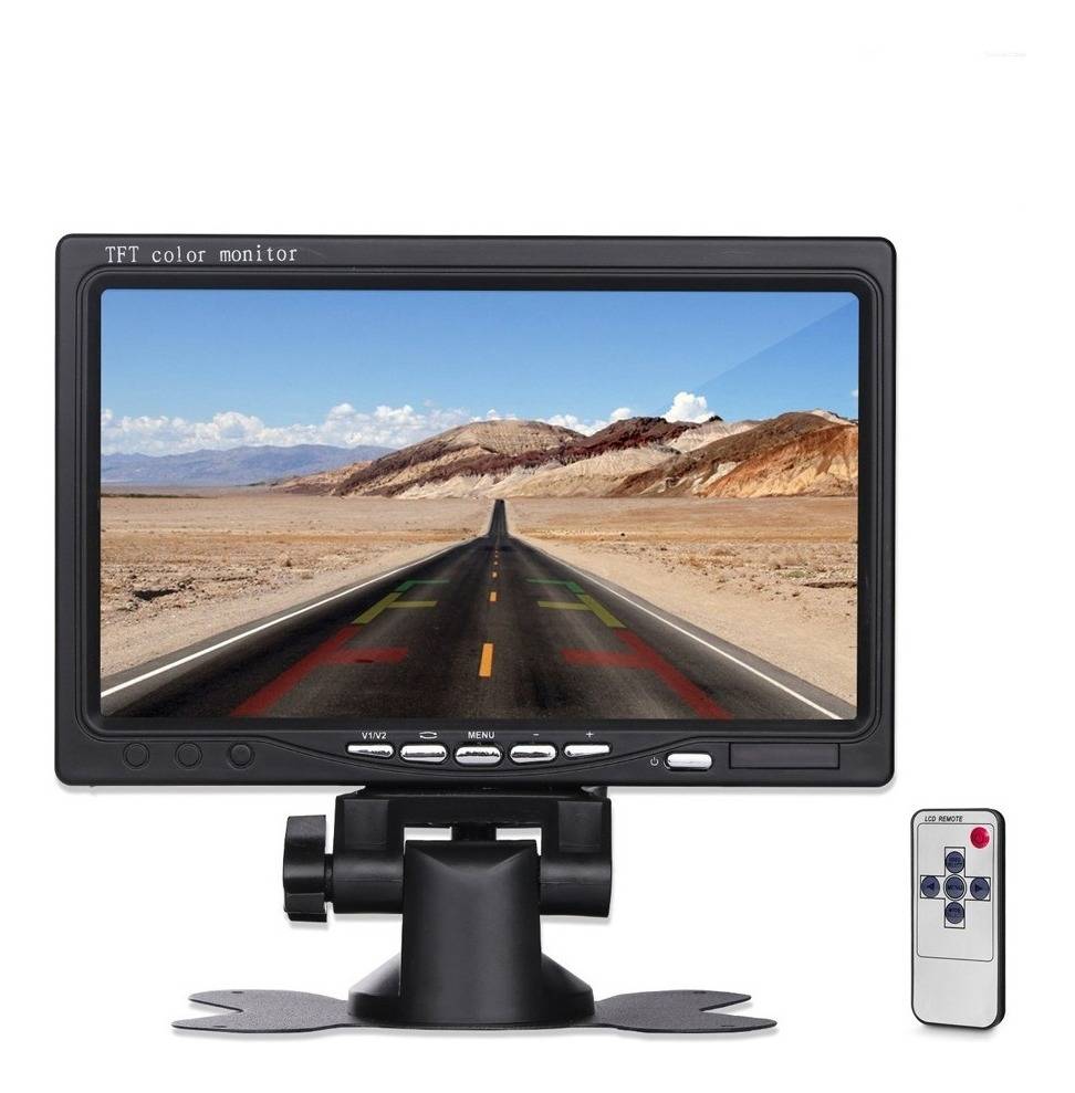Pantalla Monitor 7 Ajustable Lcd Cámara Retroceso Auto 12v – Importadora