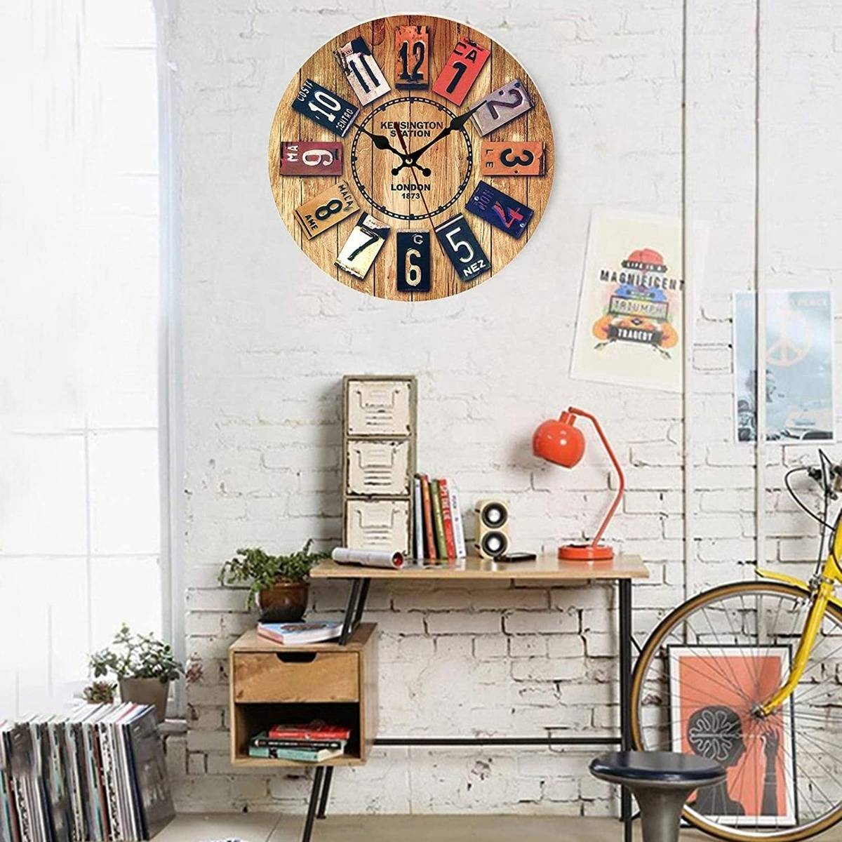 Reloj De Pared Analogo Rústico Vintage Retro – Importadora