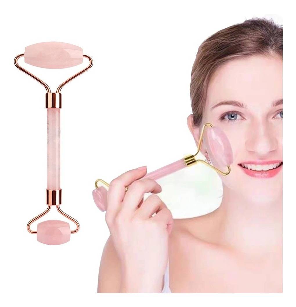 Rodillo Masajeador Facial Doble Cabezal Piedra De Jade – Importadora