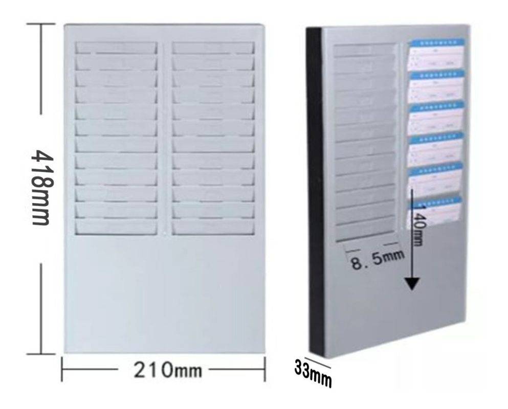 Tarjetero Plástico 24 Tarjetas Para Reloj Control Asistencia – Importadora